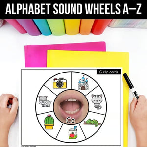 Alphabet Sound Wheels A–Z | Clip Cards for Beginning Sound Practice ...