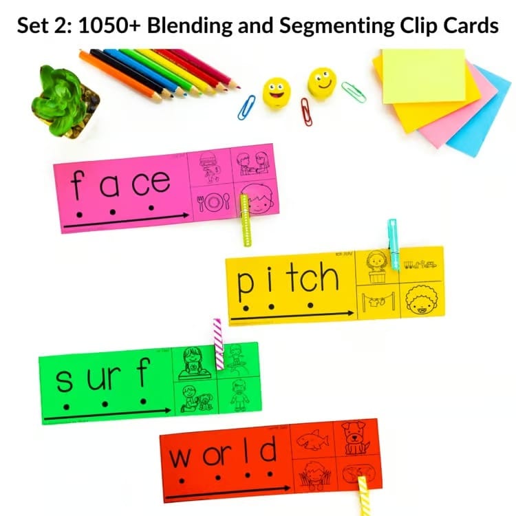 1050+ Blending And Segmenting Cards Phonological And Phonemic Awarenes ...