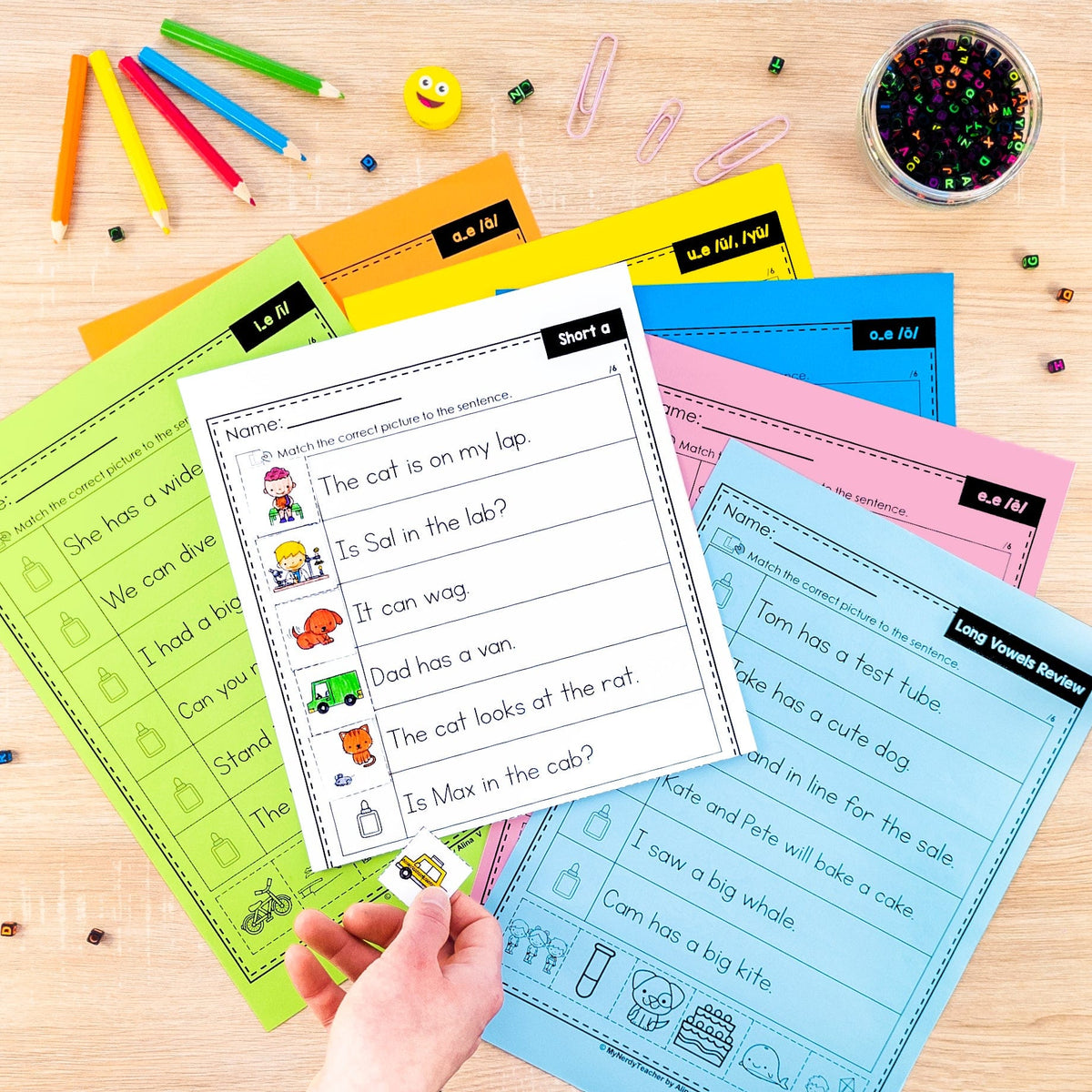 Read and Match Decodable Sentences MEGA BUNDLE - K to 2nd Grade - SOR ...