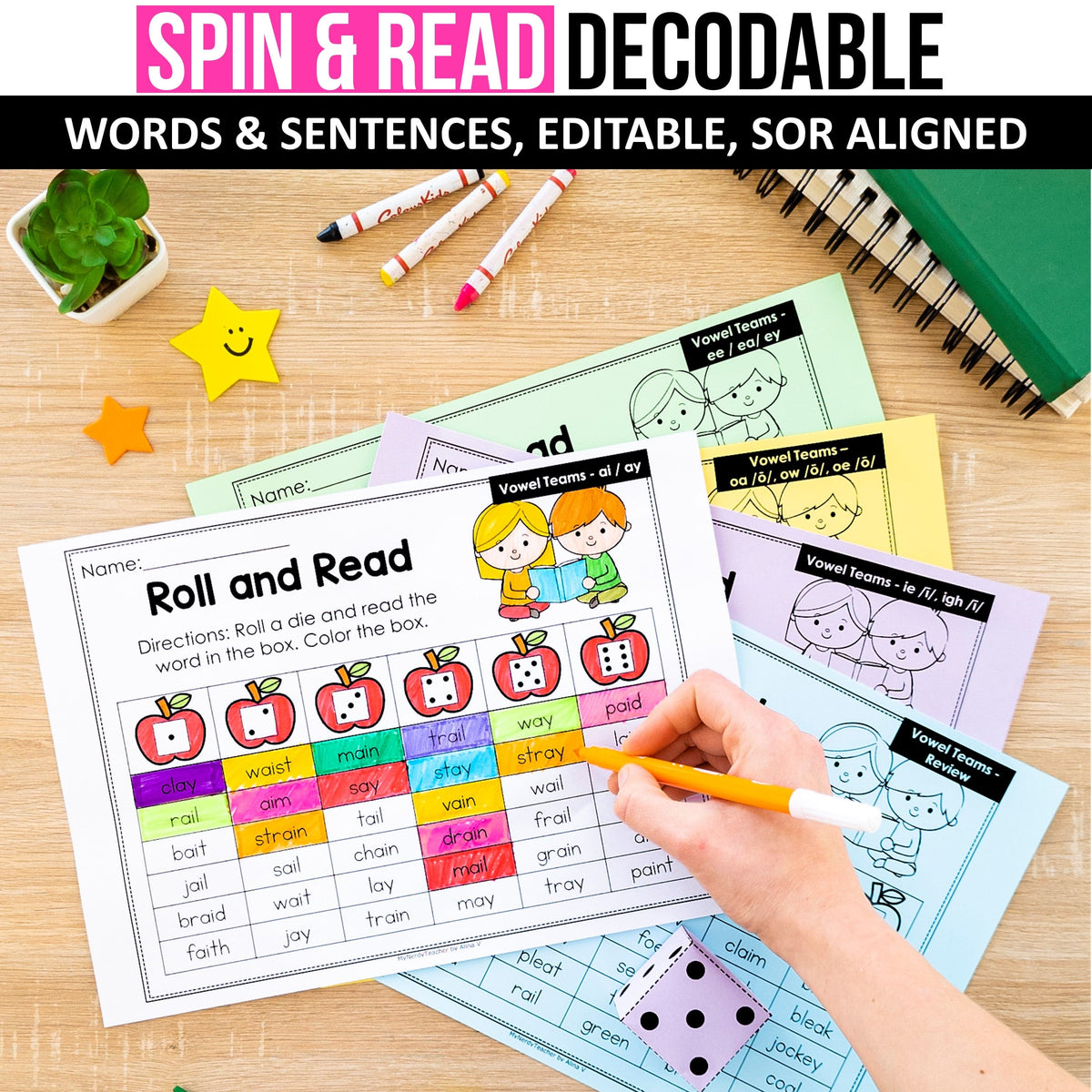 Spin & Read Decodable Words and Sentences MEGA BUNDLE - Science of Rea ...