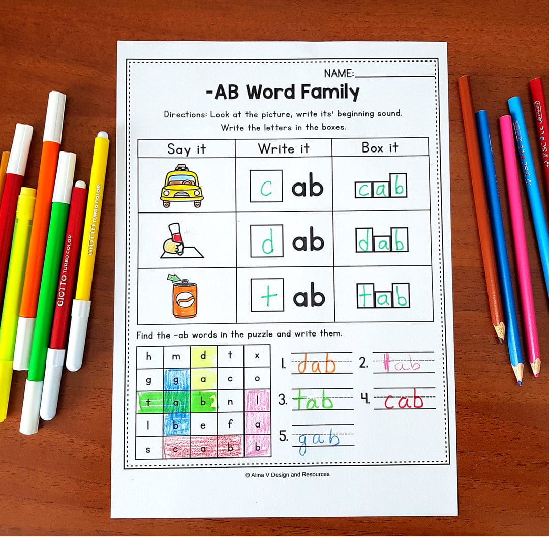 CVC Words Worksheets MEGA BUNDLE – My Nerdy Teacher