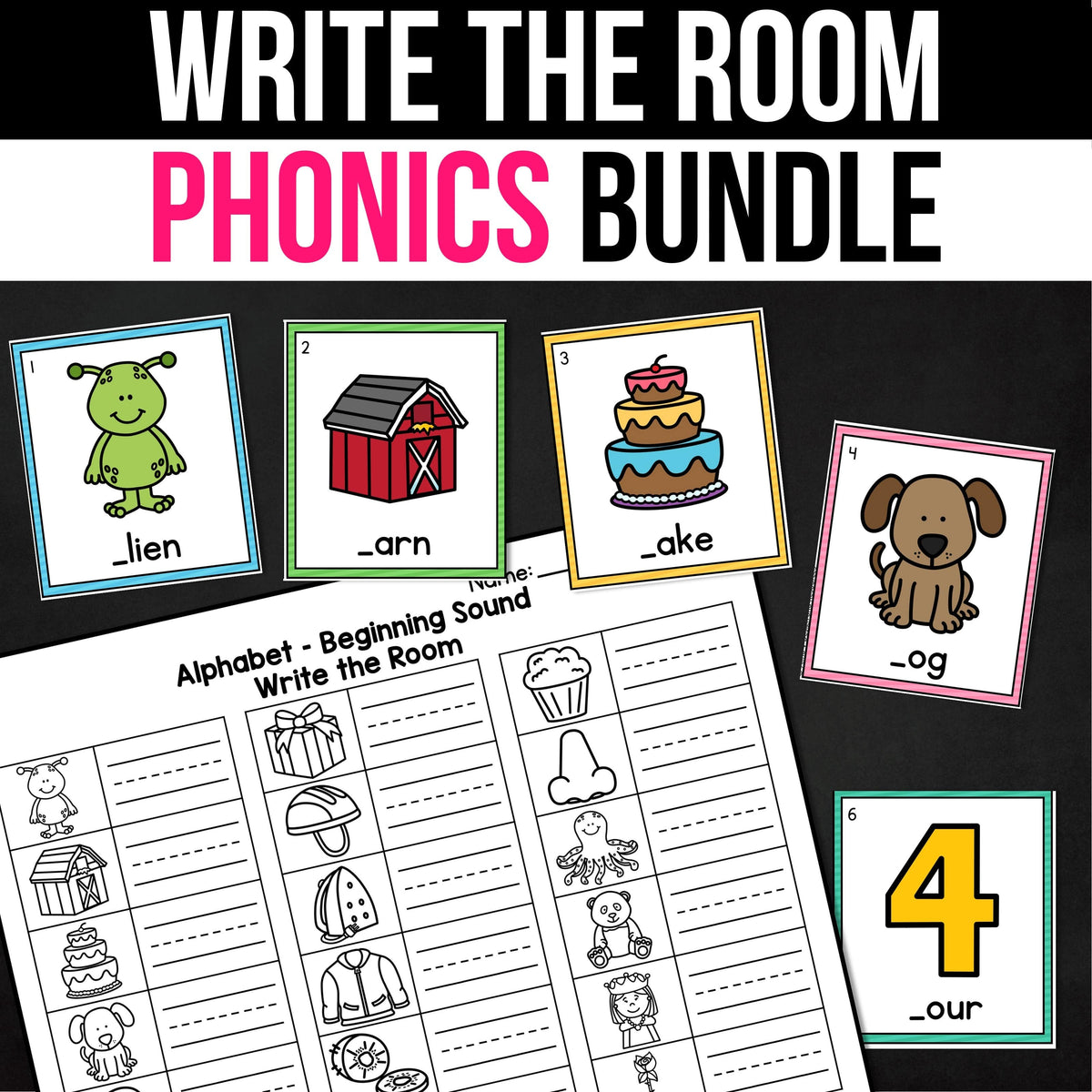 Write the Room Phonics Bundle (1000+ pages) - Sight Words, CVC Words ...