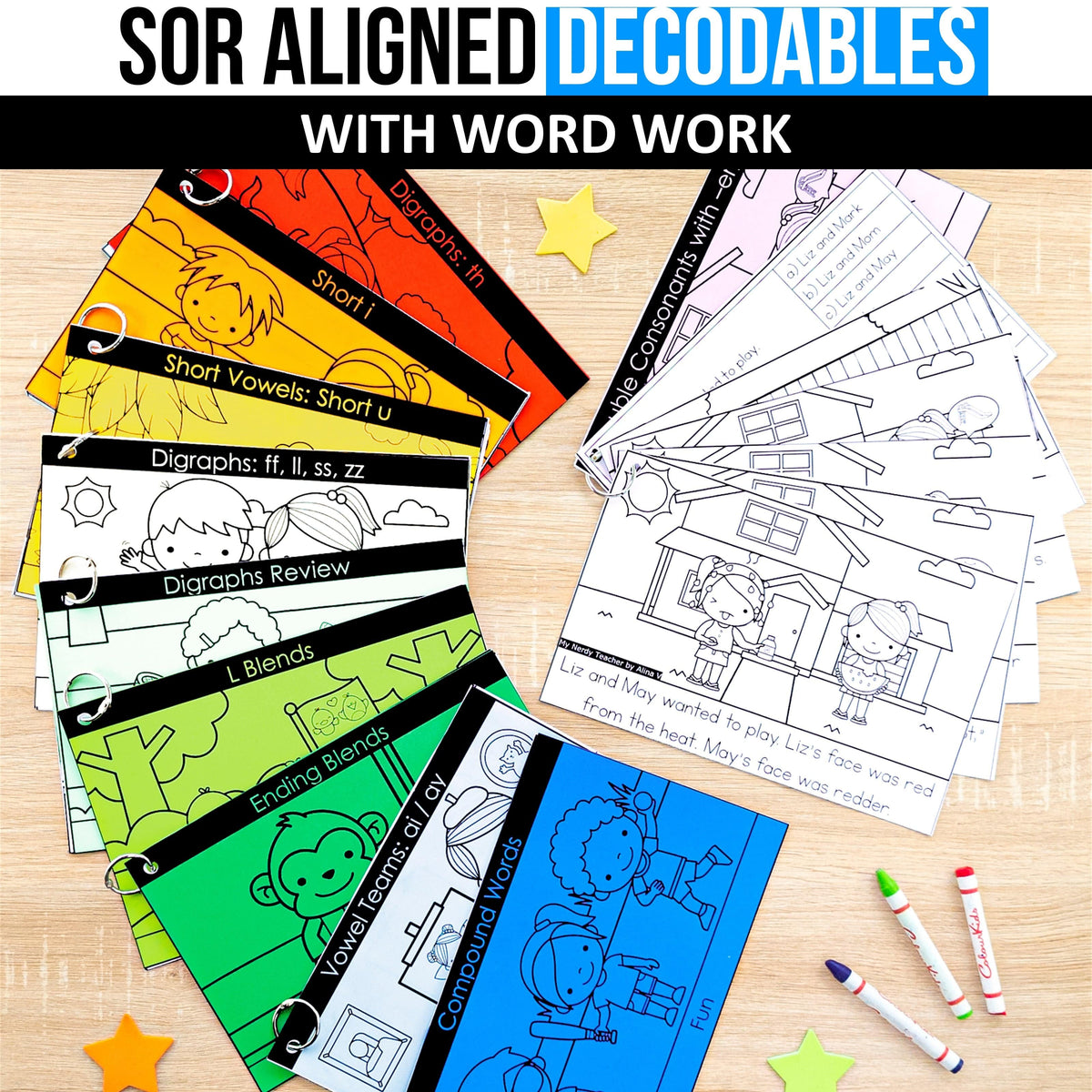 Decodable Readers + Word Work MEGA BUNDLE - K to 2nd Grade - SOR Align ...