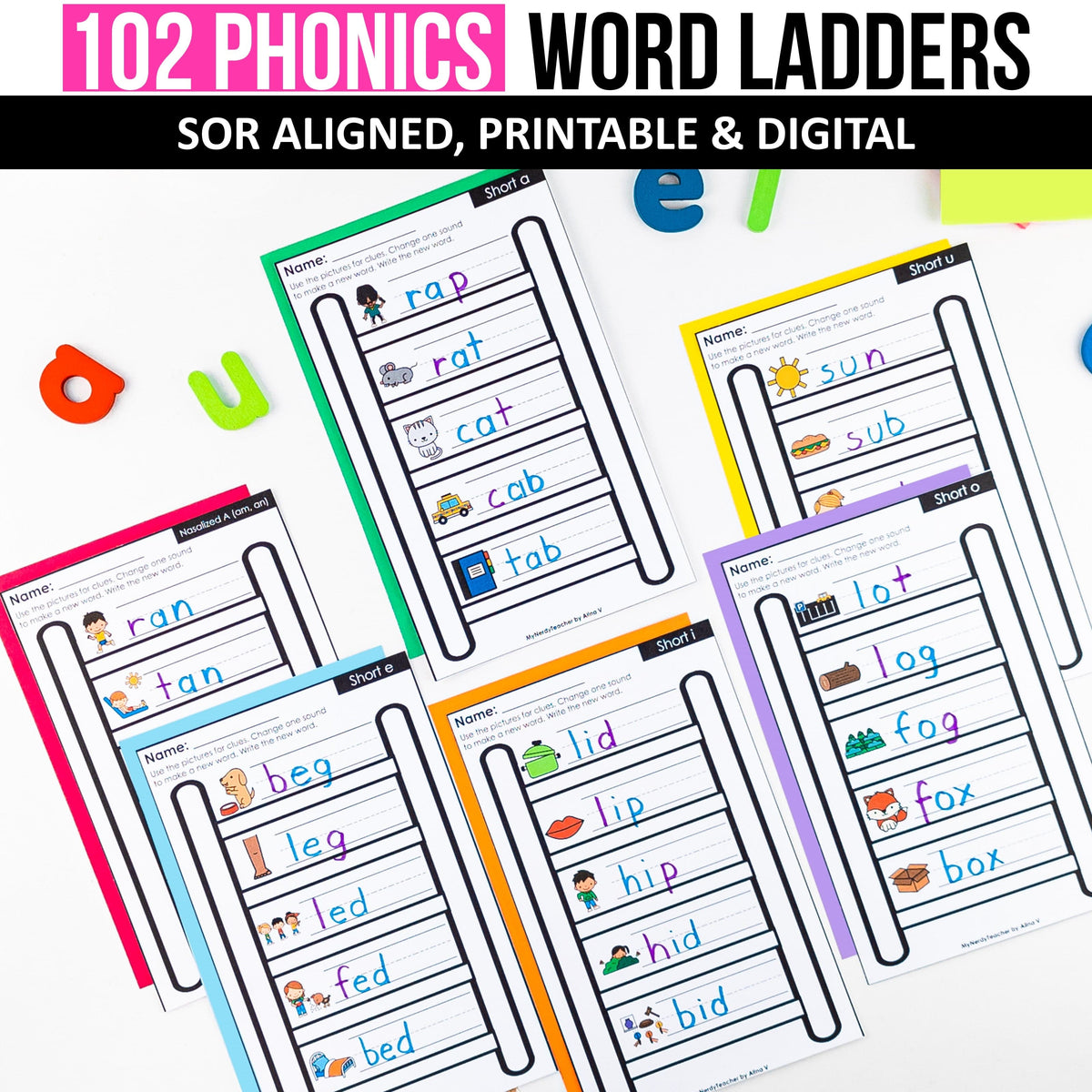 Word Ladders MEGA BUNDLE - Science of Reading Aligned - K - 2nd Grade ...