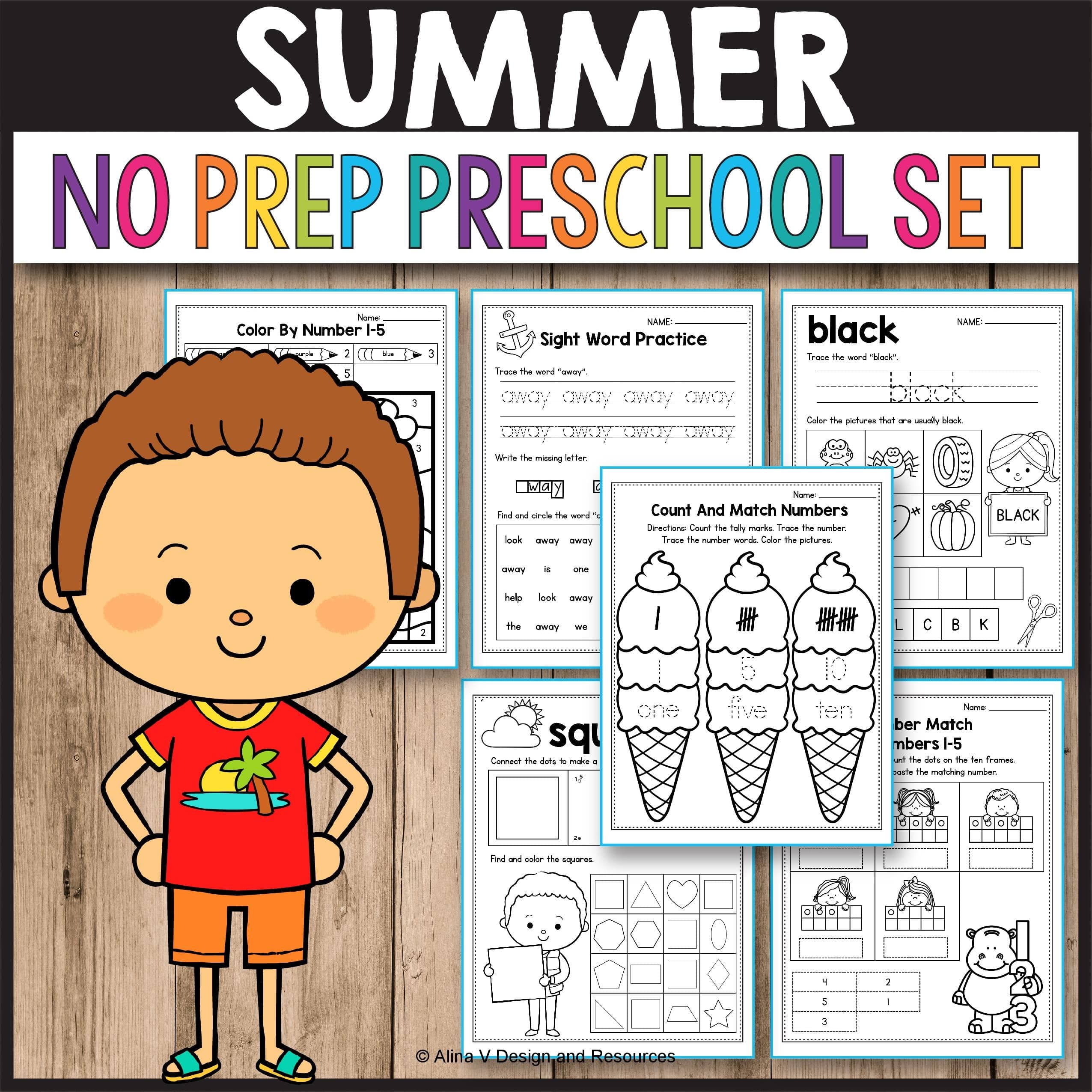 Summer Math Worksheets