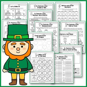 St Patrick's Day Activities Kindergarten, St Patrick's Day Math Worksh ...