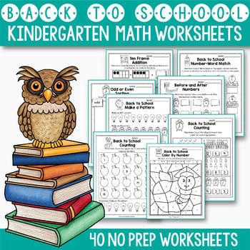 Back to School Activities Kindergarten, Back to School Math Activities ...