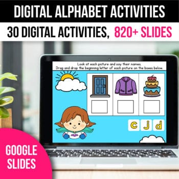 Digital Alphabet Beginning Sounds Digital Game Back to School Activiti ...