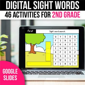 Digital Sight Word Practice Google Slides for 2nd Grade – My Nerdy Teacher